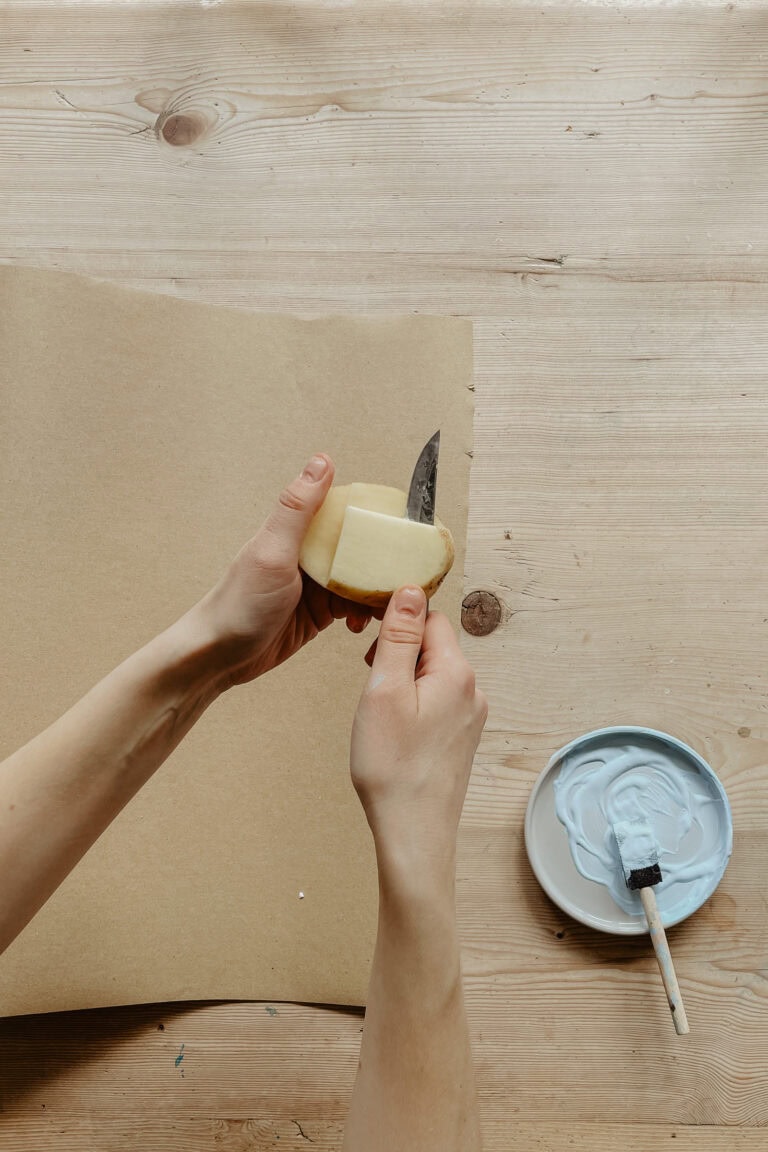 Potato Stamp Wrapping Paper (3 Delightful Designs You'll Want to Try!)