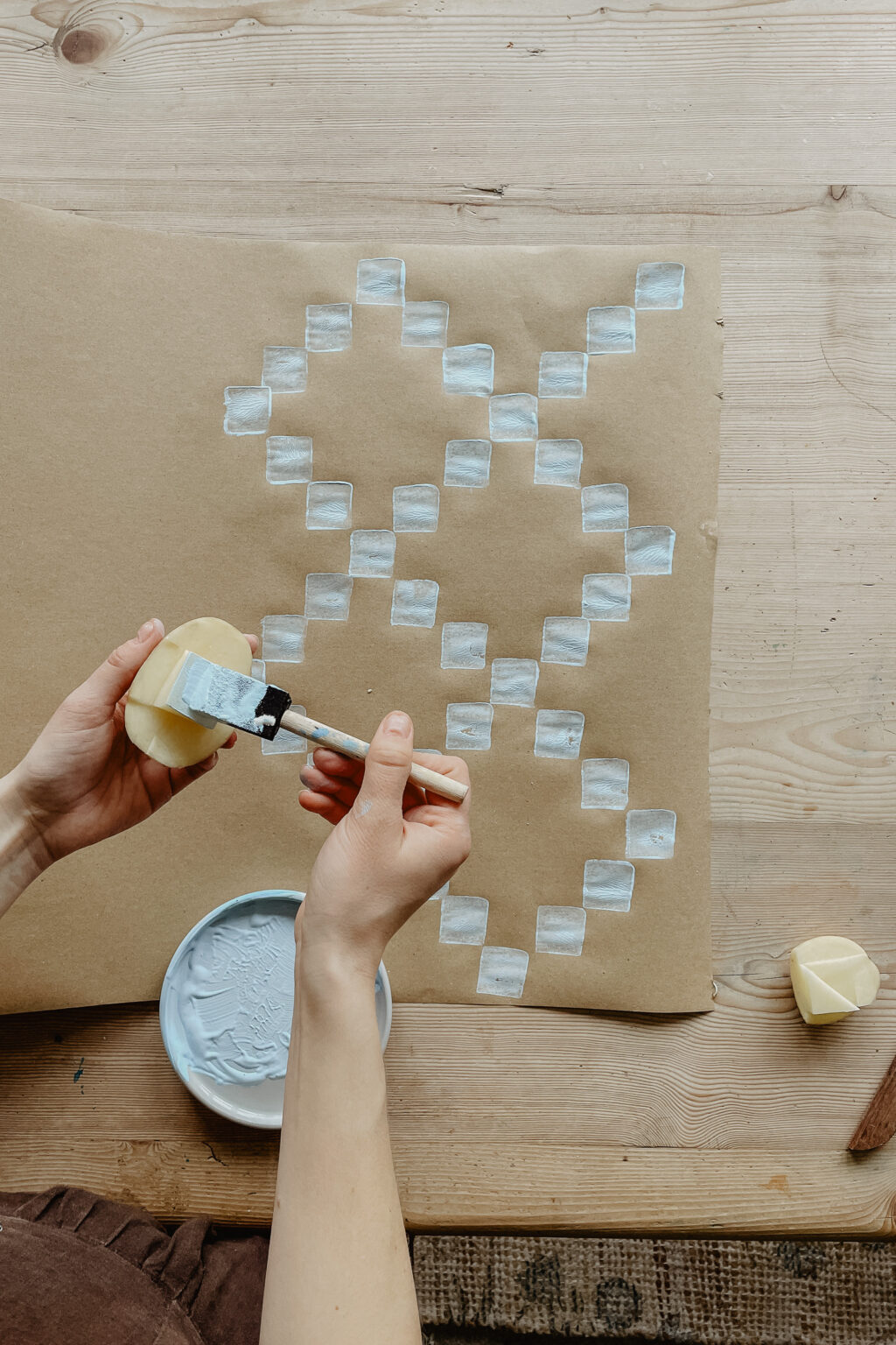Potato Stamp Wrapping Paper (3 Delightful Designs You'll Want to Try!)