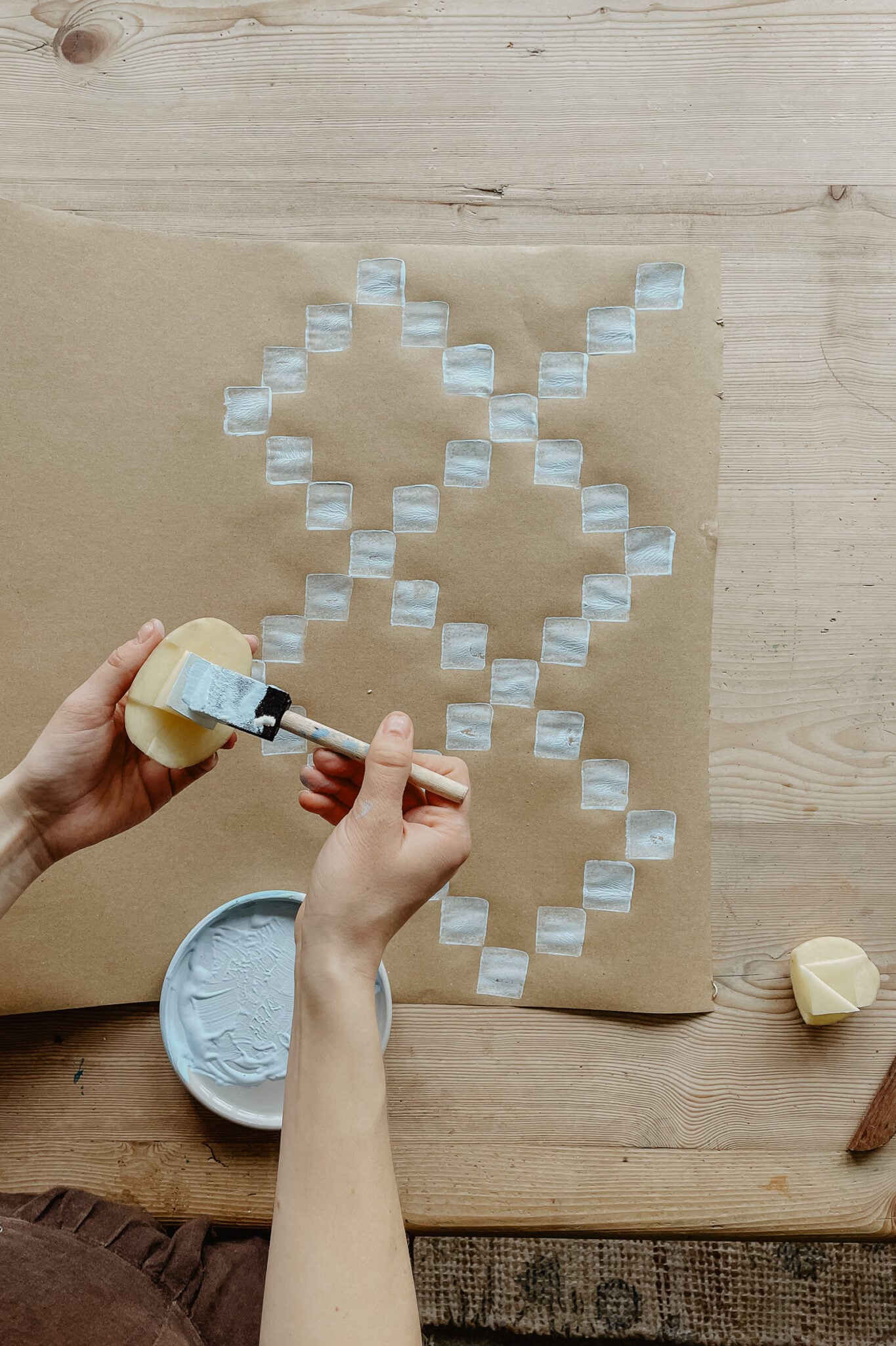 Potato Stamp Wrapping Paper (3 Delightful Designs You'll Want to Try!)