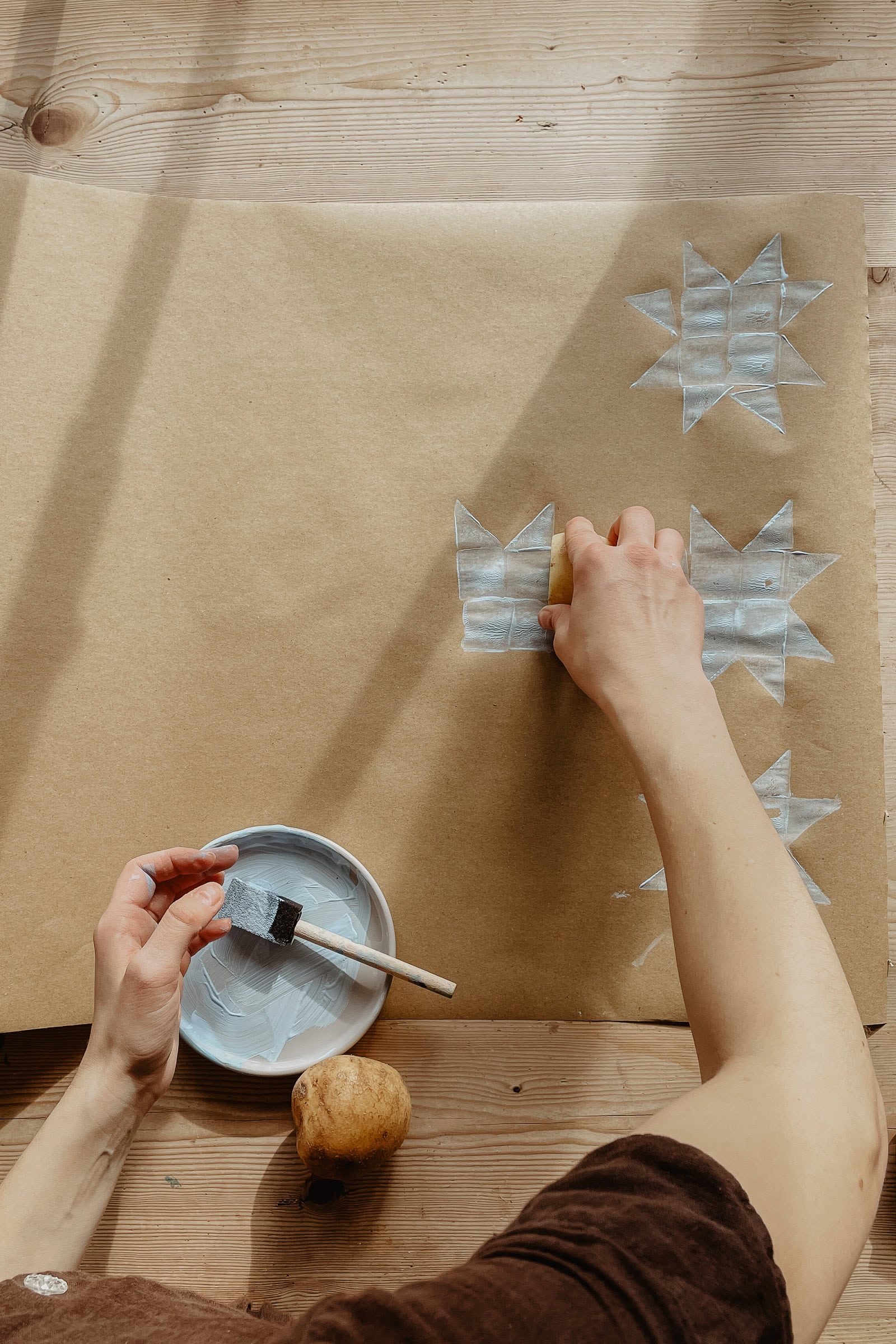 Potato Stamp Wrapping Paper (3 Delightful Designs You'll Want to Try!)