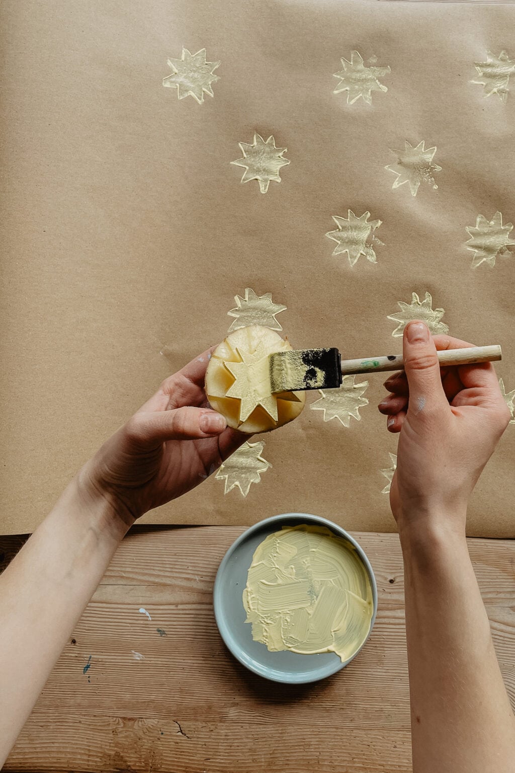 Potato Stamp Wrapping Paper (3 Delightful Designs You'll Want to Try!)