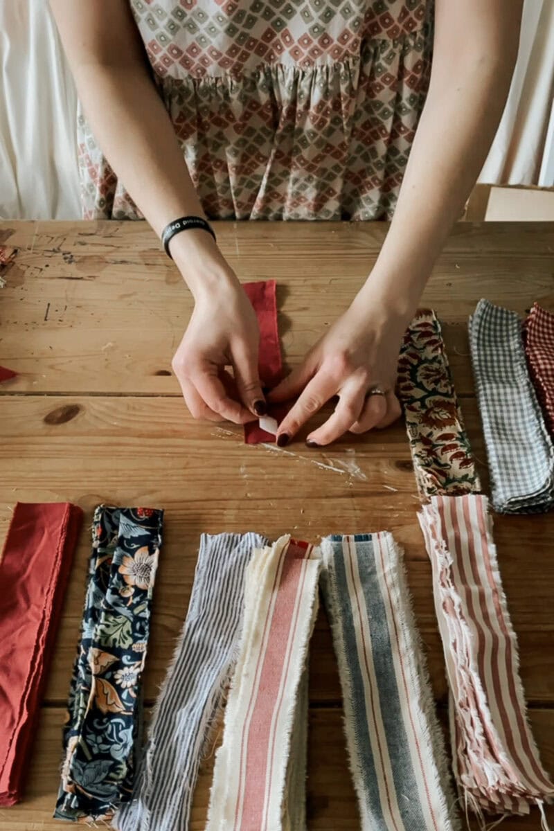 How to Make a Fabric Paper Chain (Easy, Cute No-Sew Garland!)